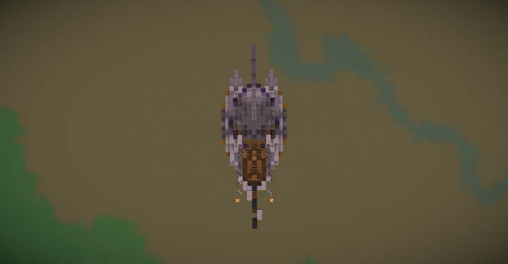 Small blue deiselpunk boat Minecraft Map