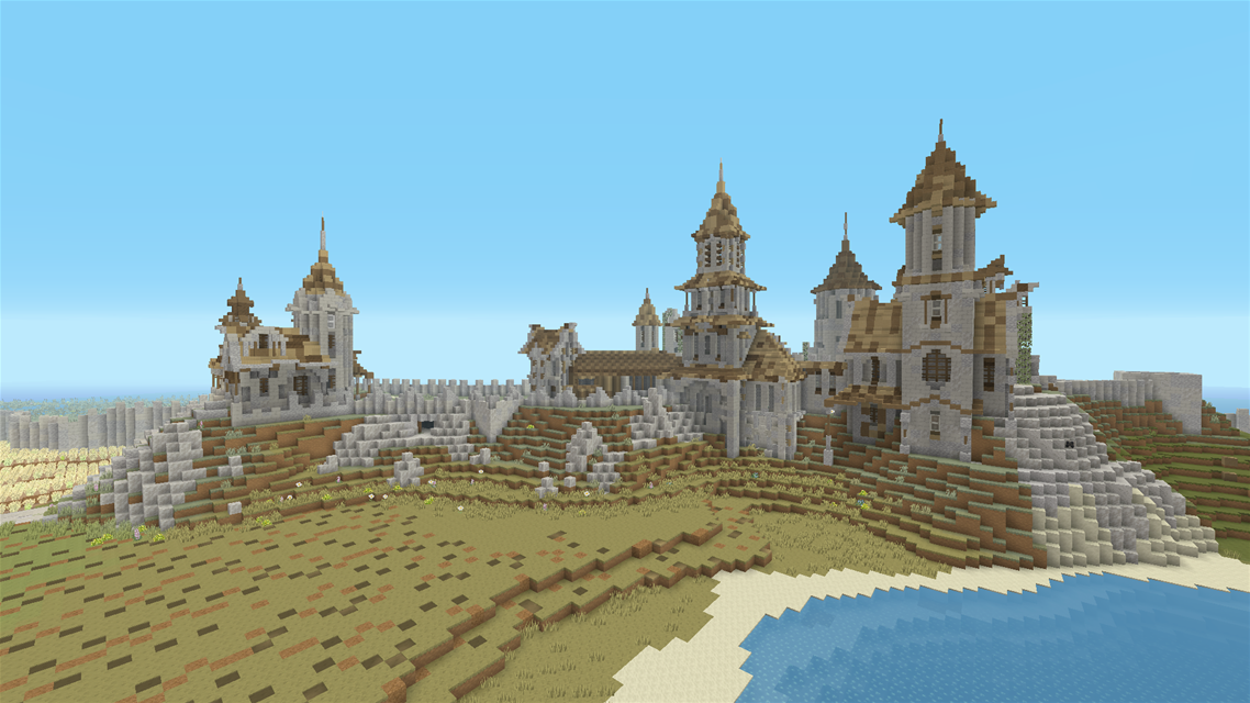 Crumbling castle on the outer wall of Ephedion Minecraft Project