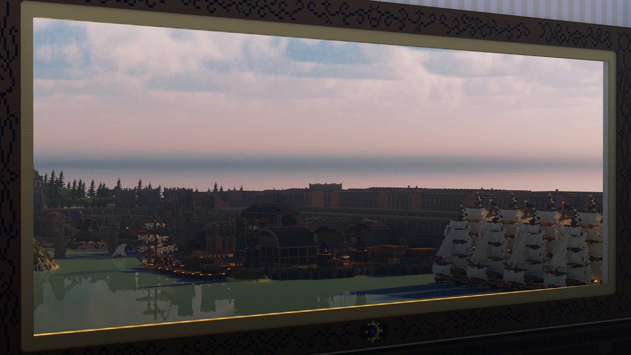 A map behind a painting Minecraft Map