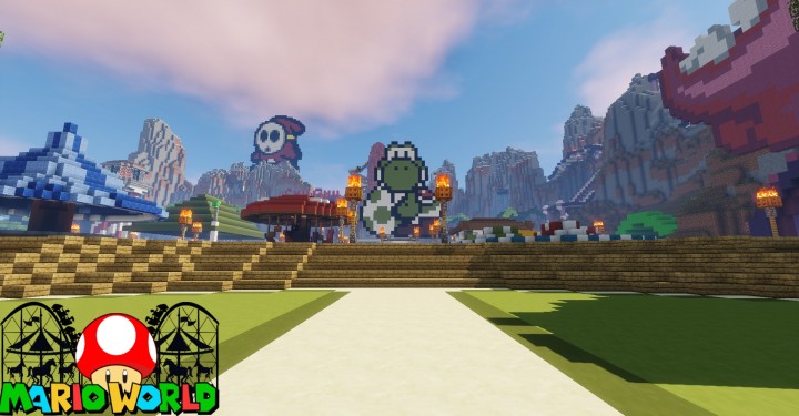 Mario World Amusement Park Minecraft Map