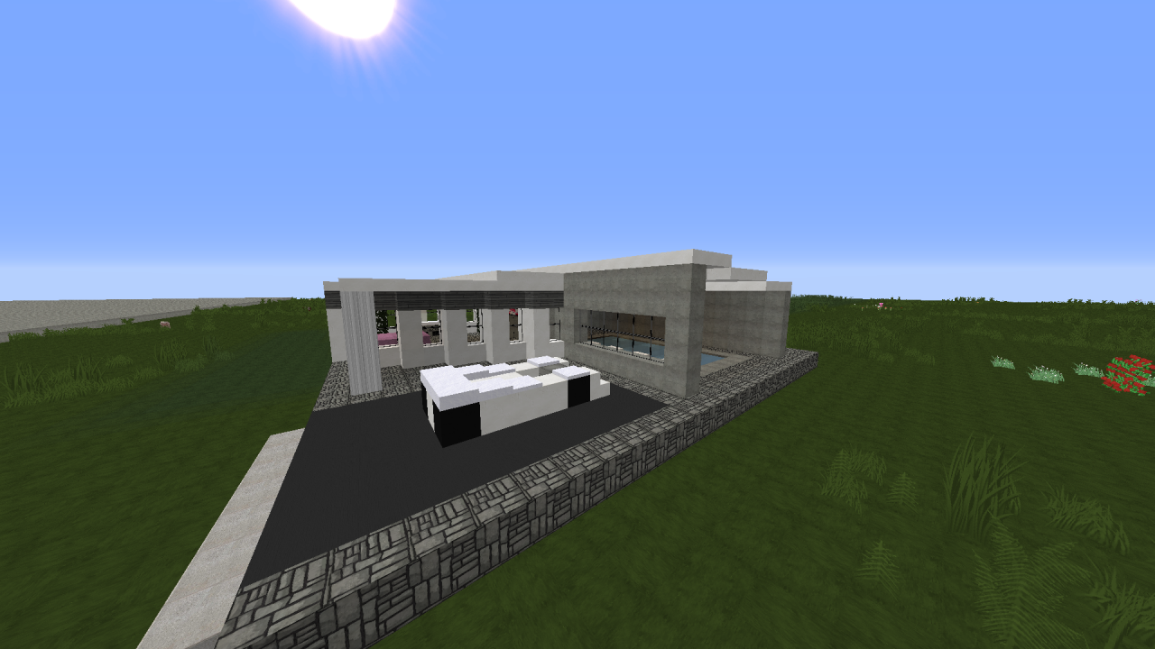 small modern house Minecraft Map