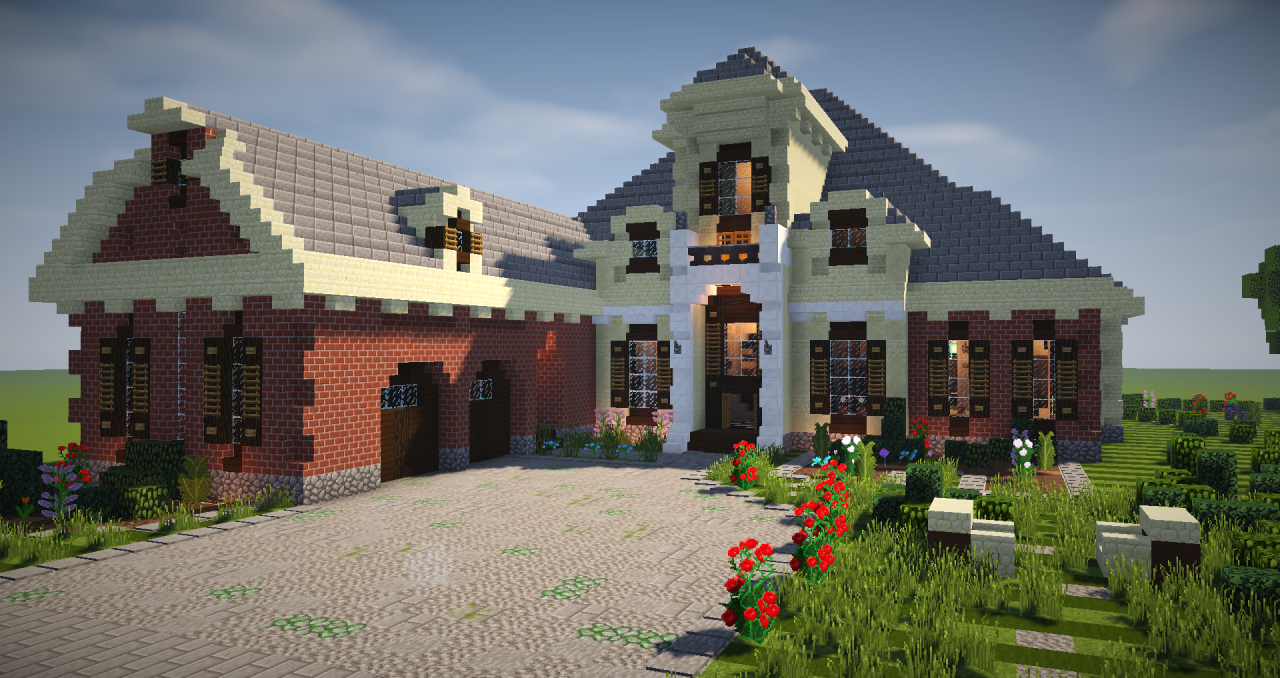 Brick Mansion 1 Minecraft Map