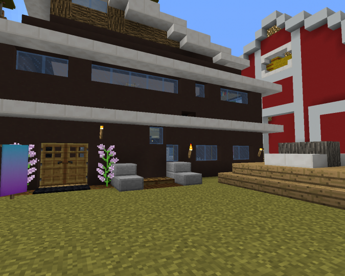 Acacia mountain hills House+Barn Minecraft Map