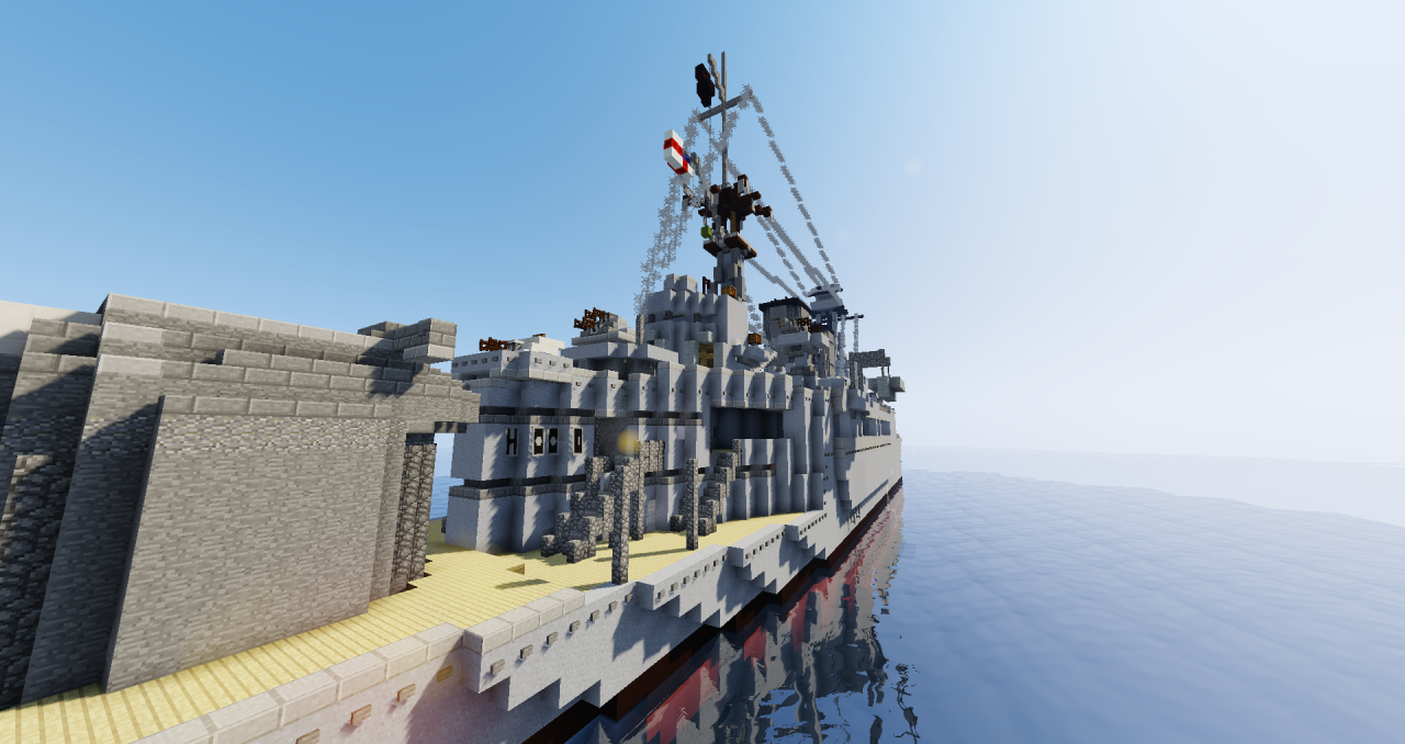 British Battlecruiser HMS HOOD Minecraft Map