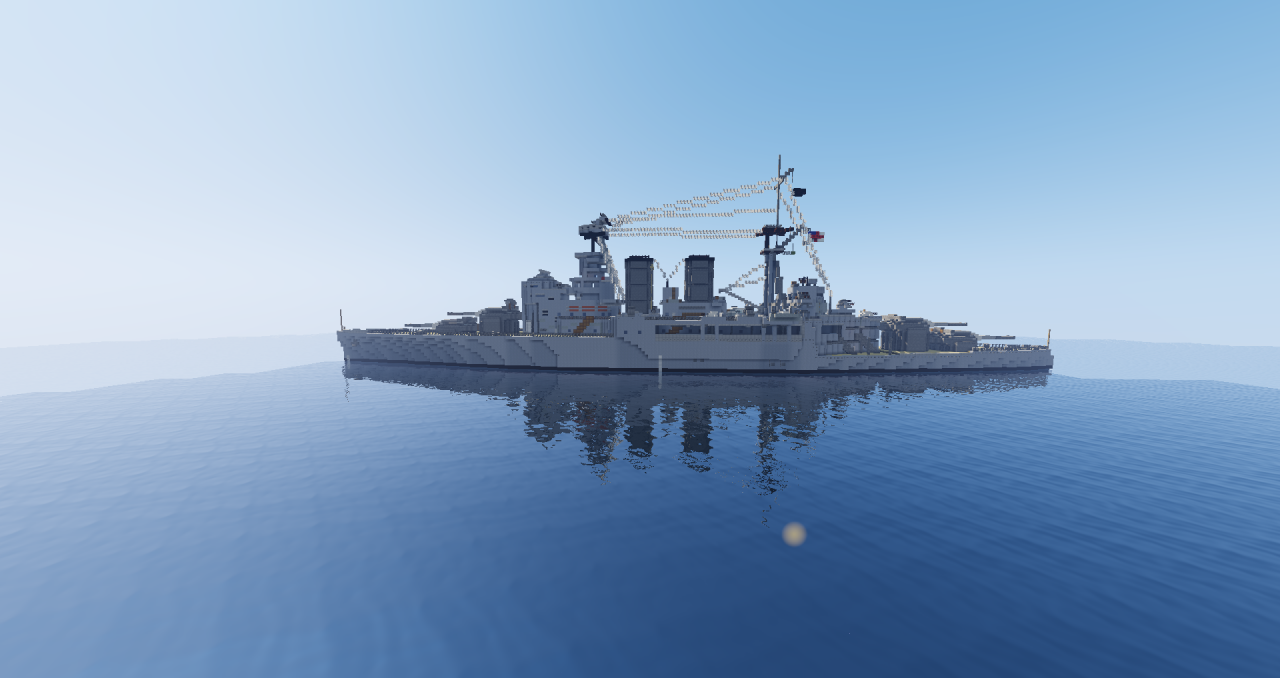 British Battlecruiser HMS HOOD Minecraft Map