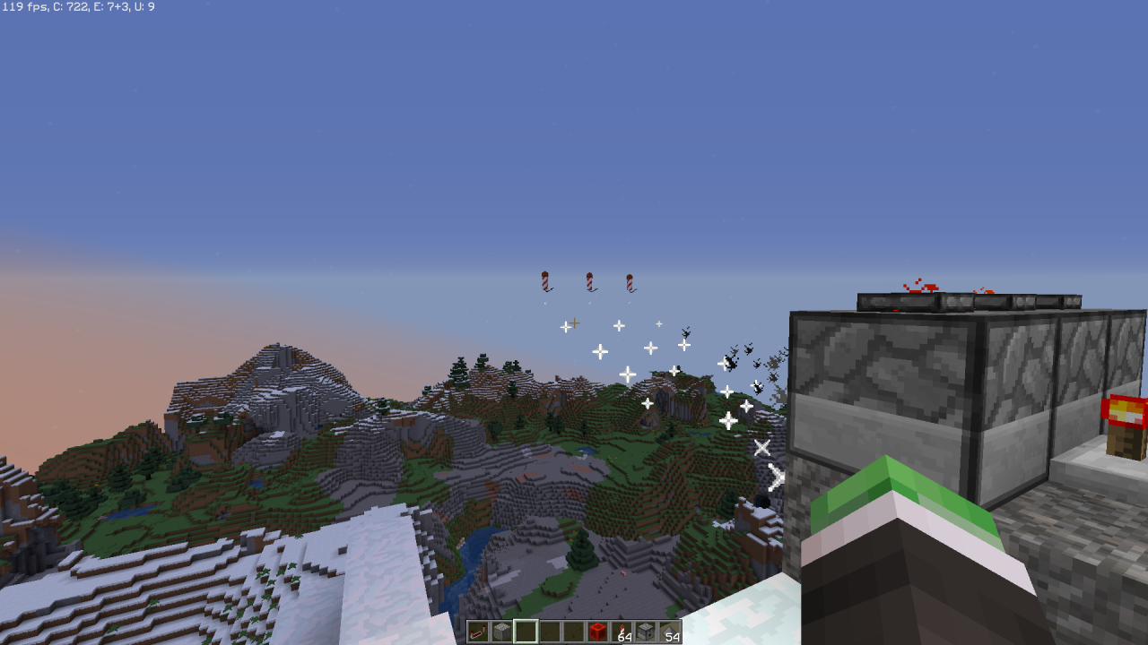 Command: Fireworks pocket edition in java version Minecraft Map