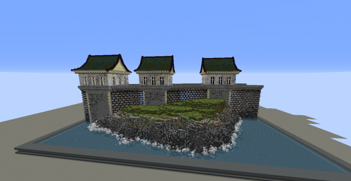 Defensive seawall vignette. Minecraft Map