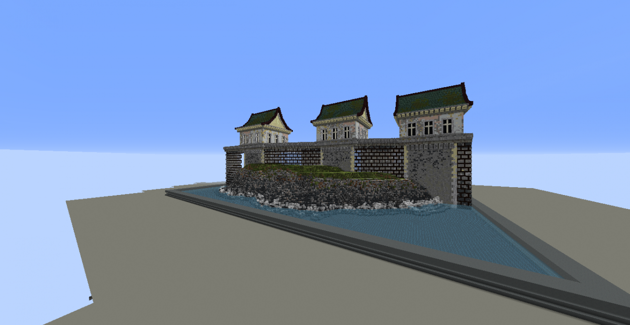 Defensive seawall vignette. Minecraft Map