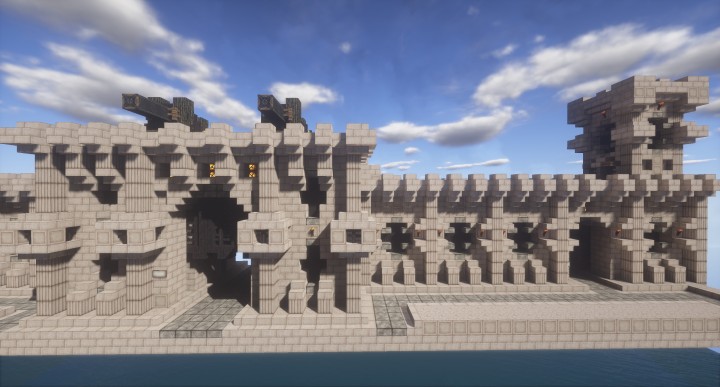 White Steampunk Walls Minecraft Map