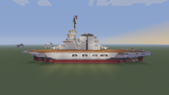 USS Saratoga aircraft carrier bathtub build Minecraft Map