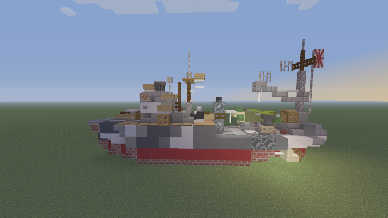 IJN Akitushima seaplane tender bathtub build Minecraft Map