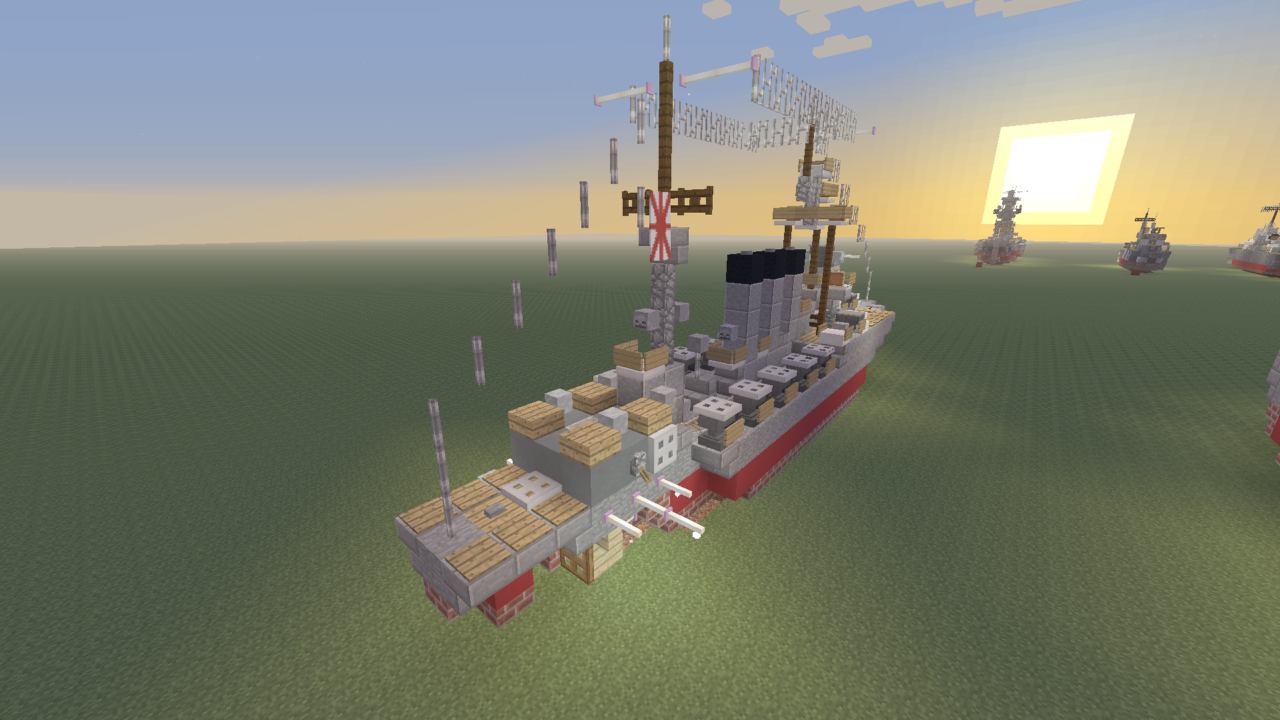 IJN Kitakami torpedo cruiser bathtub build Minecraft Map