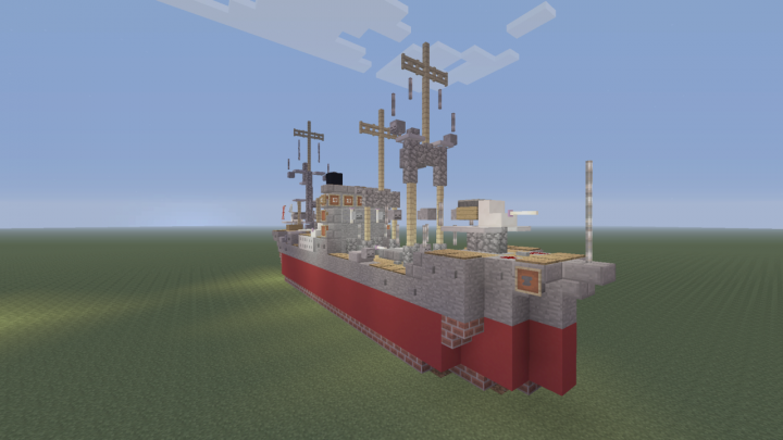 IJN Mamiya food supply ship bathtub build Minecraft Map