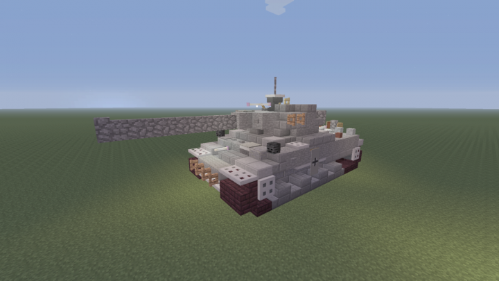WWII German Panzer VI, Tiger I heavy tank Minecraft Map