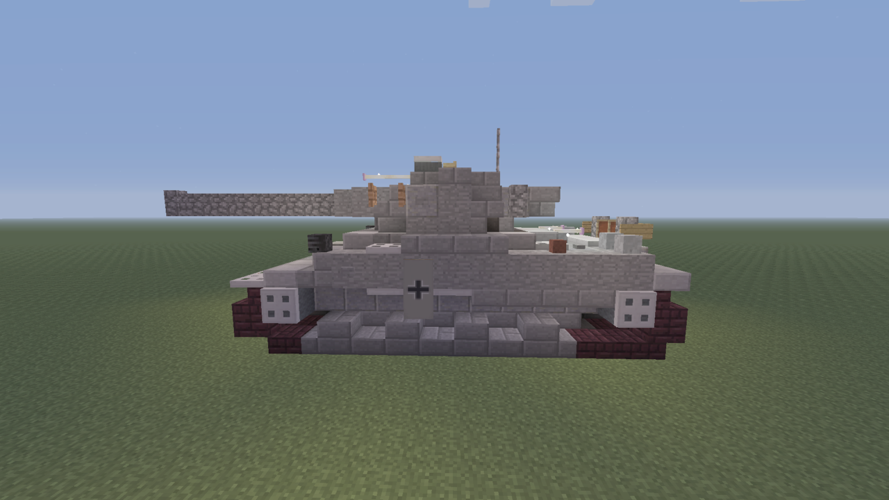 WWII German Panzer VI, Tiger I heavy tank Minecraft Map