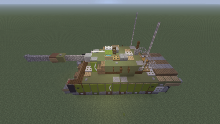 Japanese JSDF Type-90 main battle tank Minecraft Map