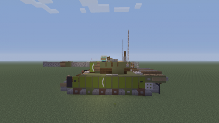 Japanese JSDF Type-90 main battle tank Minecraft Map