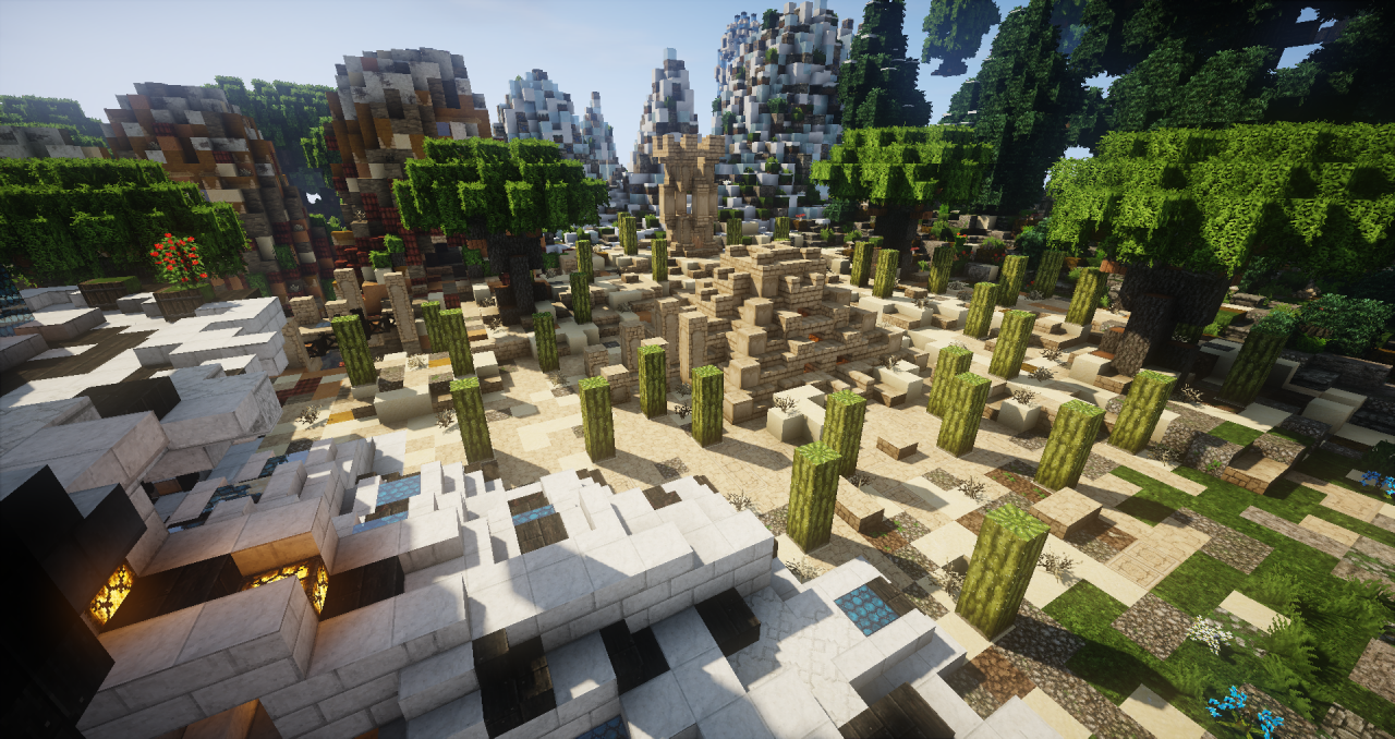 Omega Summer spawn and warp Minecraft Map