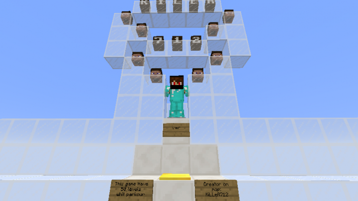 50 PARKOUR LEVELS MAP *2017* Minecraft Map