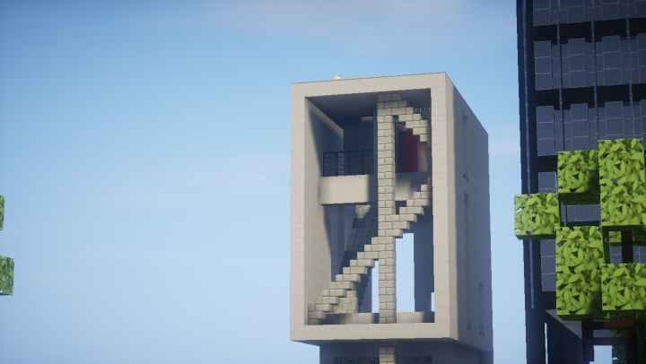 Brutalist Style Townhouse Minecraft Map