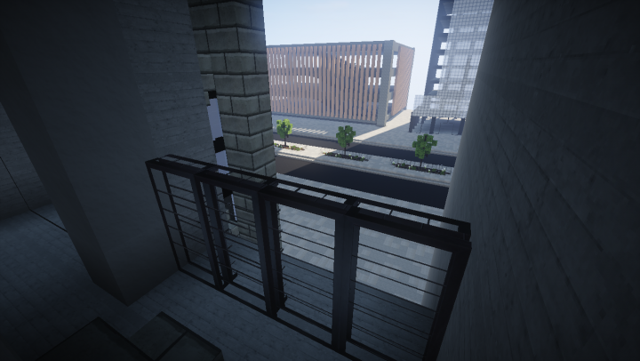 Brutalist Style Townhouse Minecraft Map