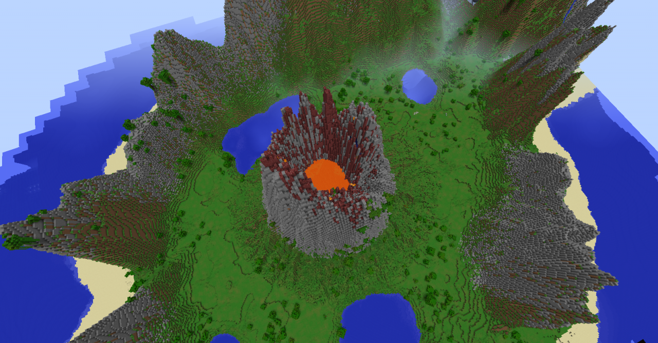 Volcano Island Minecraft Map