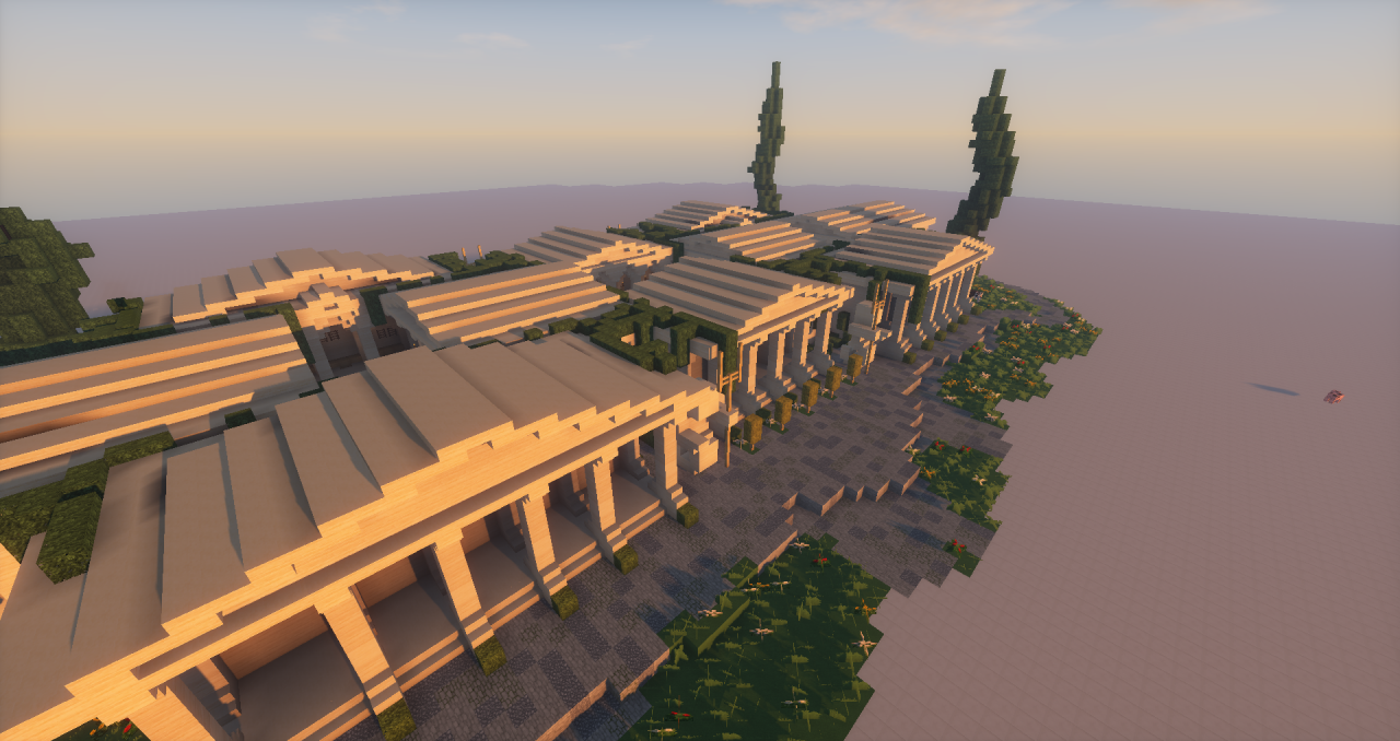 Roman bath house w/garden Minecraft Map