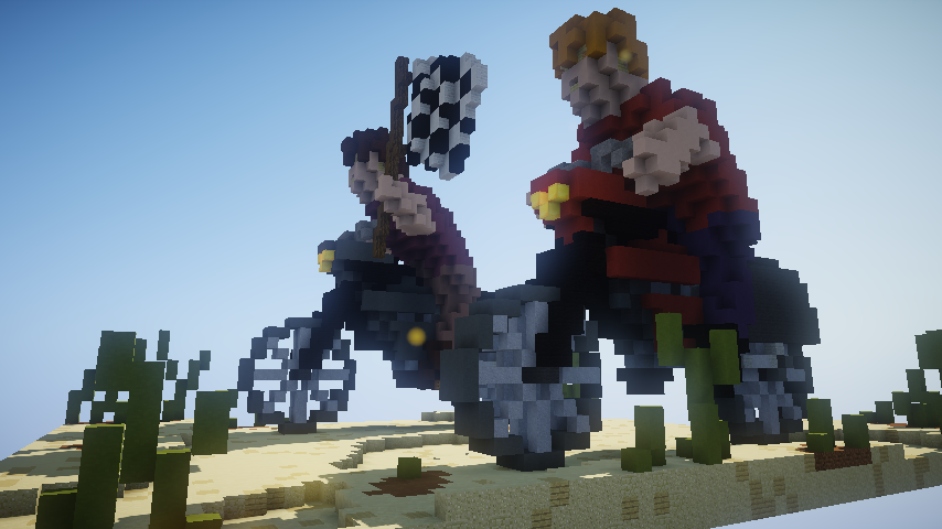 A motorcycle race Minecraft Map