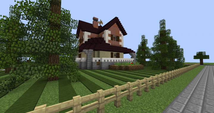 American House | Behind the Picket Fence Minecraft Map