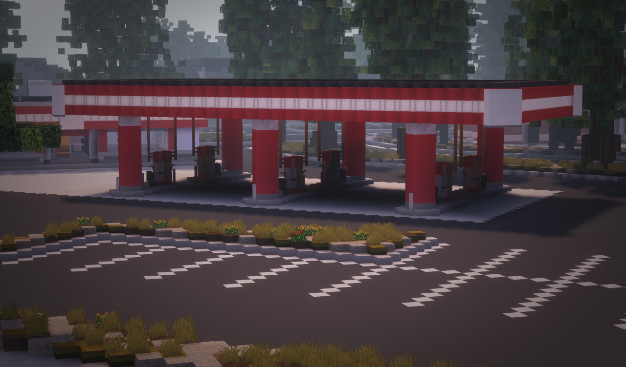 Truck stop and rest area | IAS - Architects MC Minecraft Map