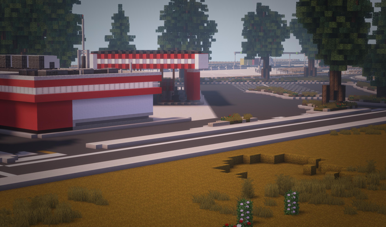 Truck stop and rest area | IAS - Architects MC Minecraft Map