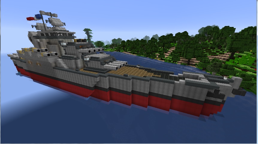 French Battleship Jean Bart (Movecraft/NavyCraft) Minecraft Map