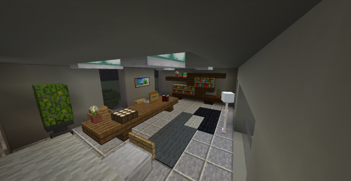 The Blend-Minecraft Modern House Minecraft Map