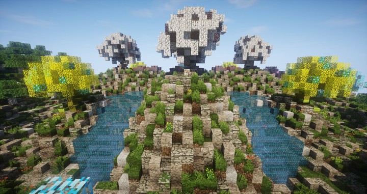 Omega liquid spawn and warp Minecraft Map