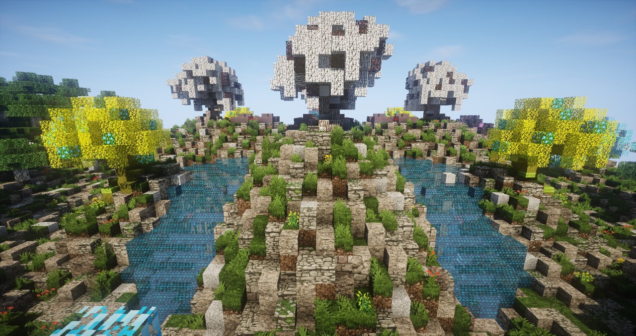 Omega liquid spawn and warp Minecraft Map