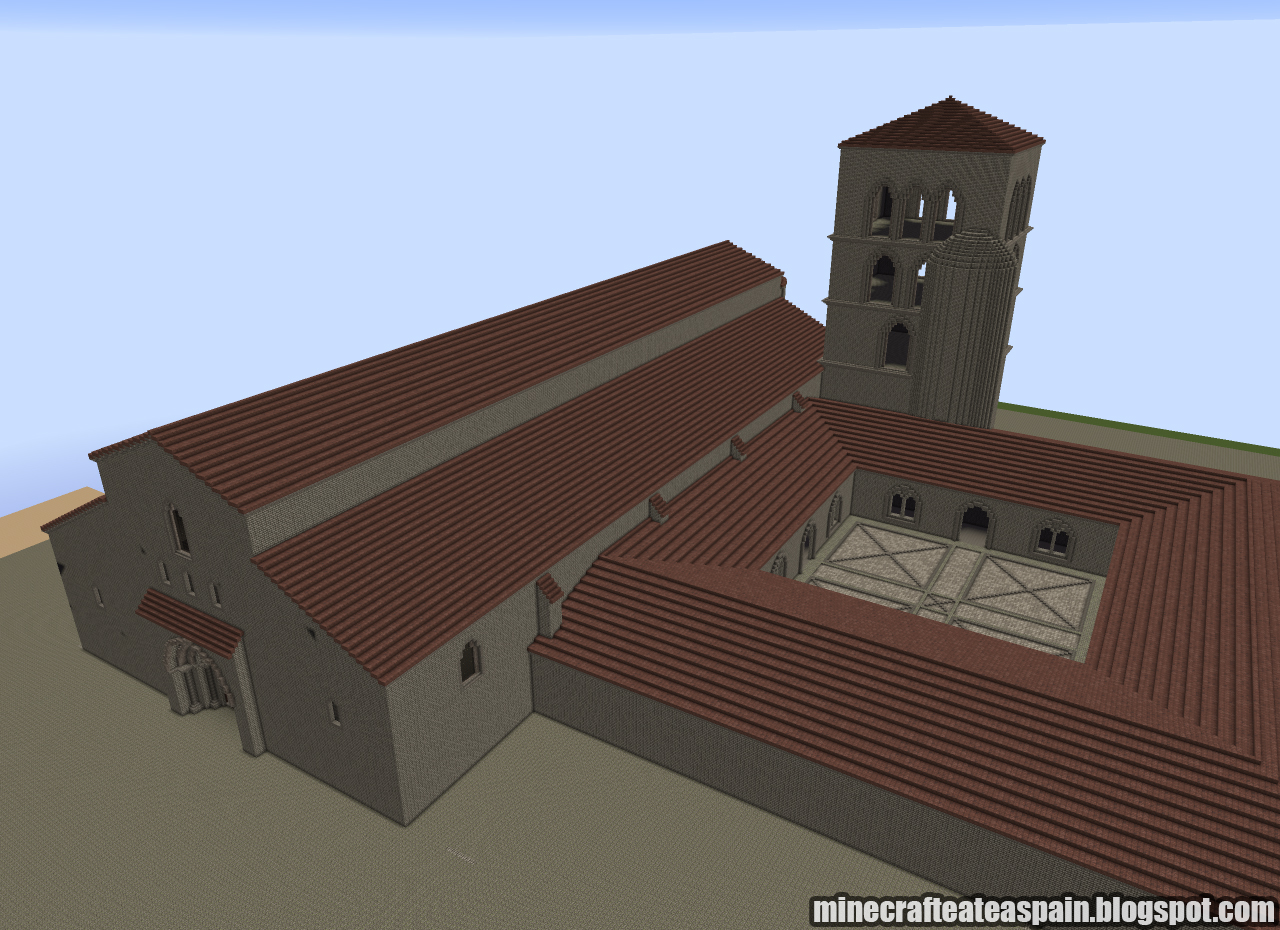 Replica Minecraft of the former Romanesque Cathedral of Burgos, Spain ...