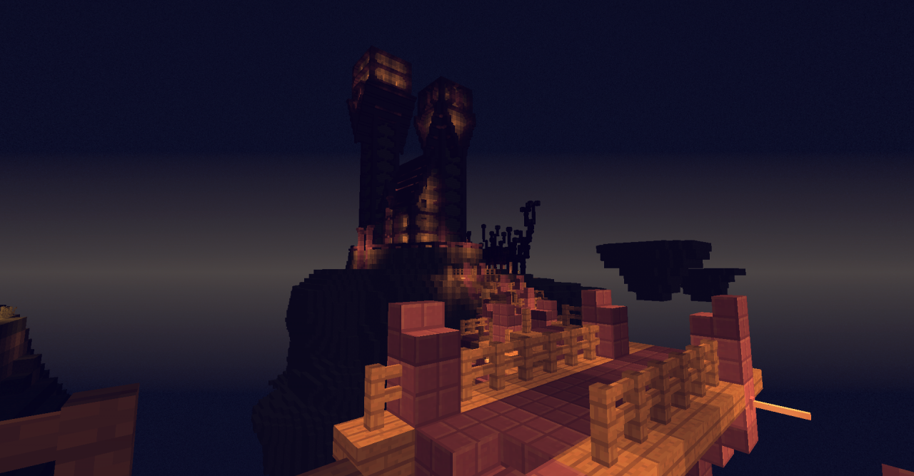 Upside-down end theme house Minecraft Map