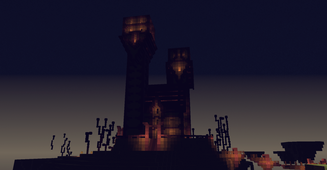 Upside-down end theme house Minecraft Map