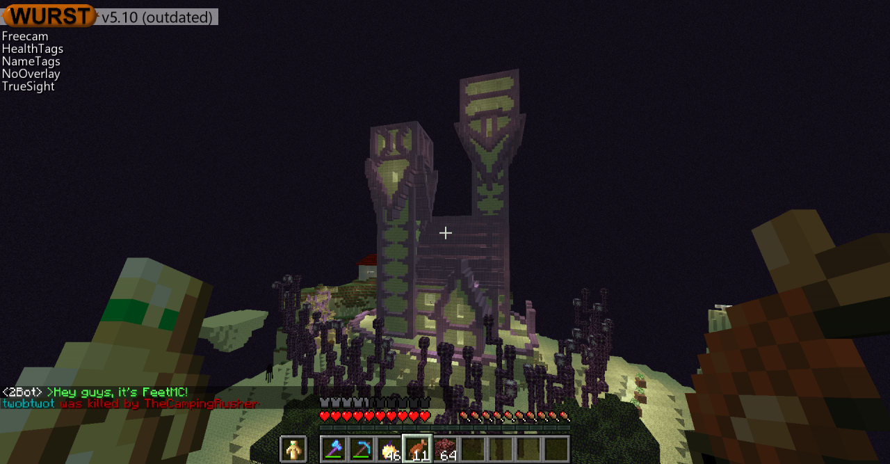 Upside-down end theme house Minecraft Map