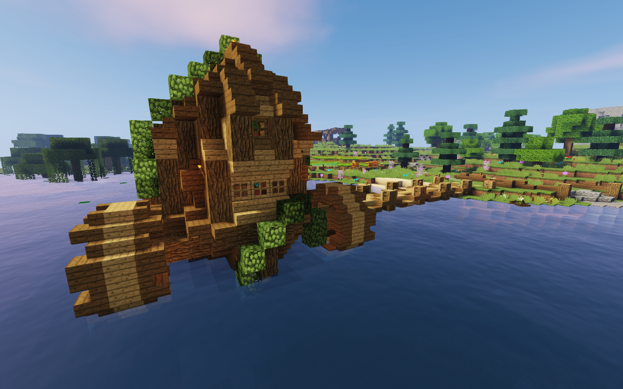 River HouseBoat // Survival Build Minecraft Map