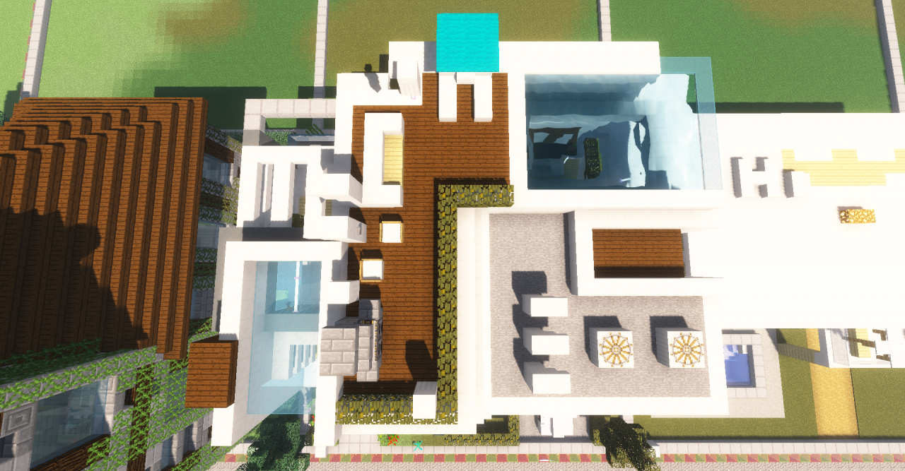 30x24 Modern Summer House Minecraft Map