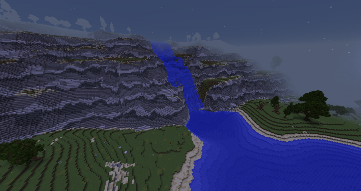 Waterfall cliffs Minecraft Map