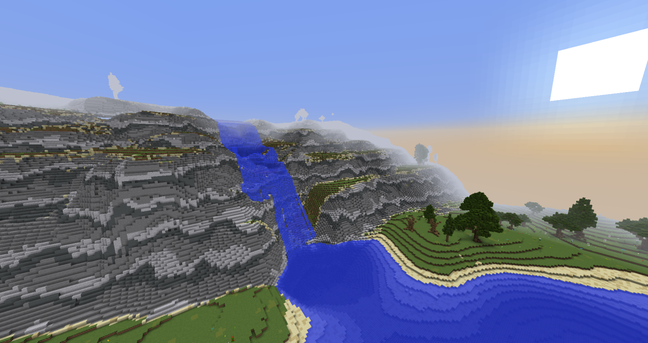 Waterfall cliffs Minecraft Map