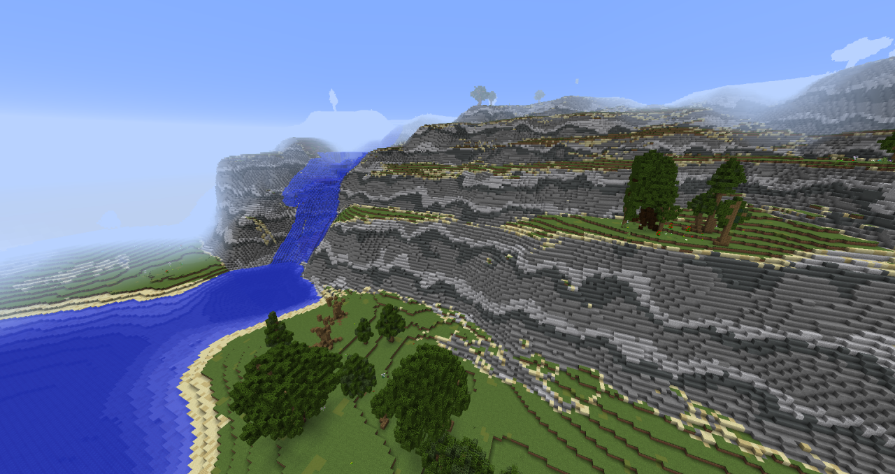 Waterfall cliffs Minecraft Map