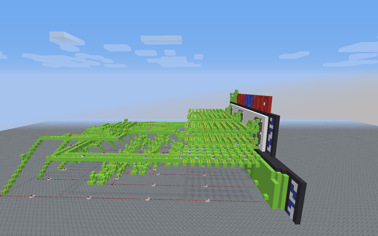 8 bit Bin To BCD (with display) Minecraft Map