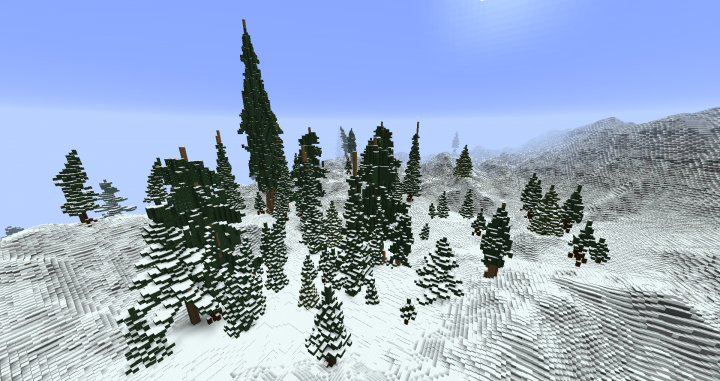 snow mountain island Minecraft Map