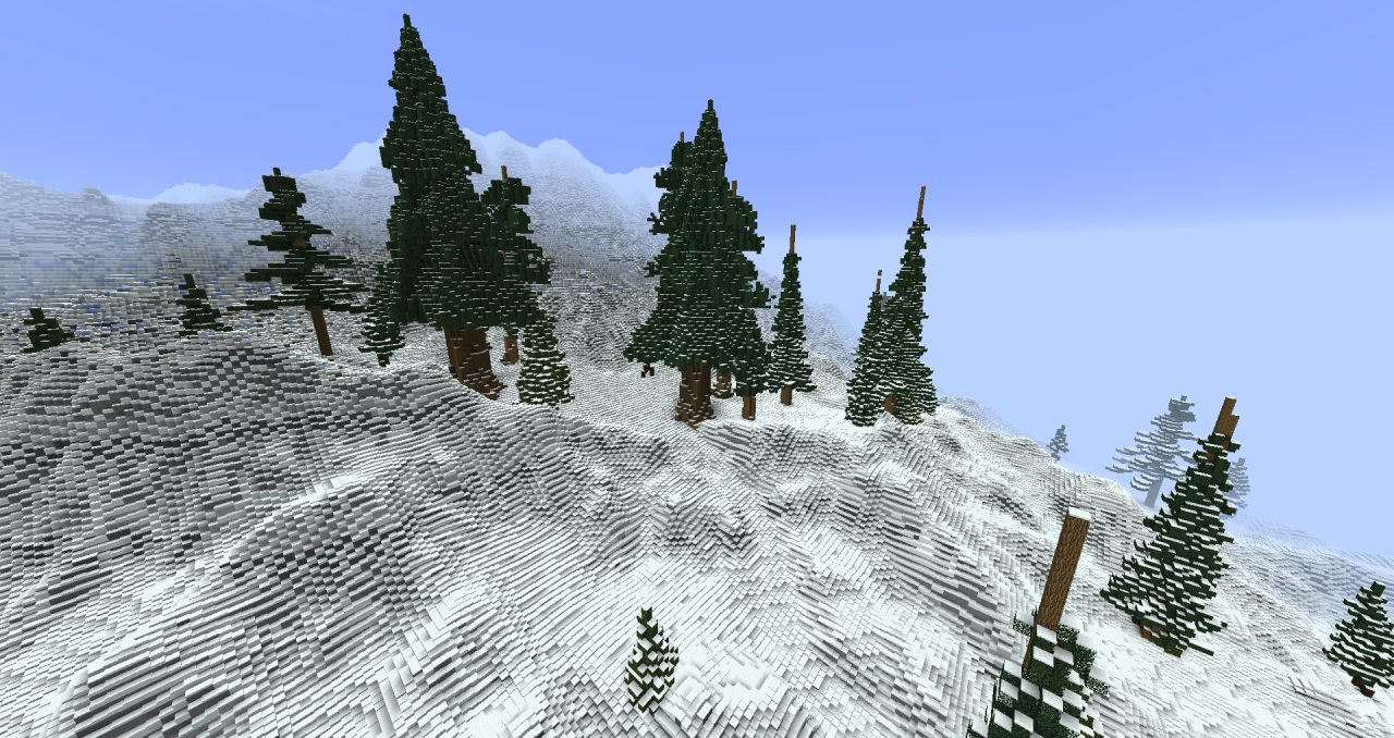 snow mountain island Minecraft Map