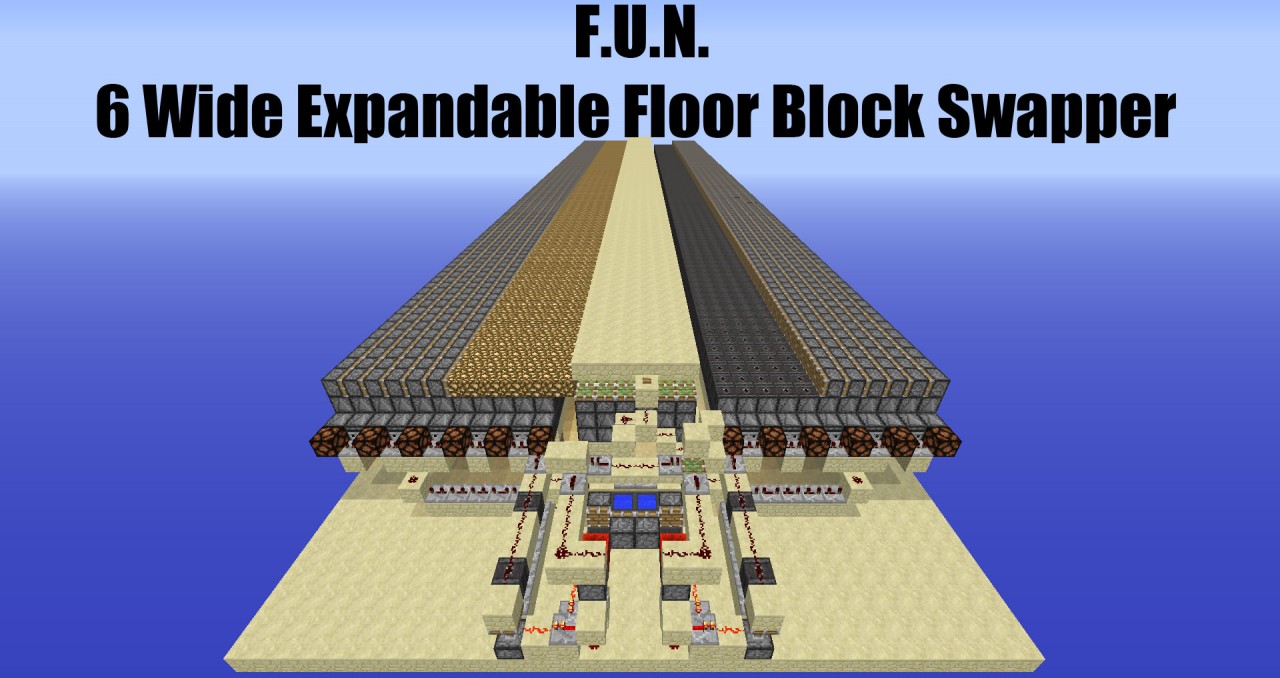 Minecraft - F.U.N. 6 Wide Expandable Floor Block Swapper Minecraft Map
