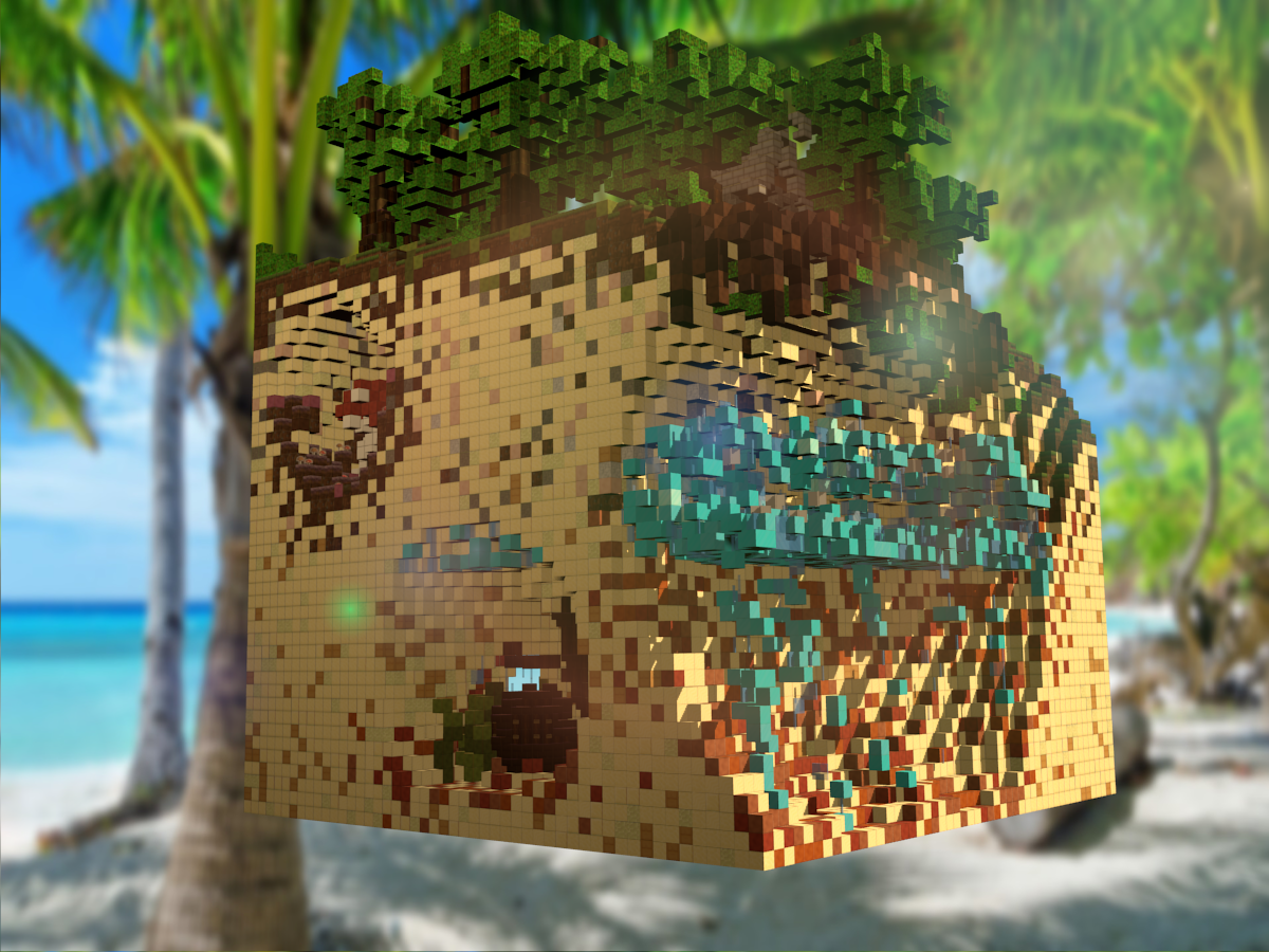 100 x 100 Plot - Tropical Island Minecraft Map