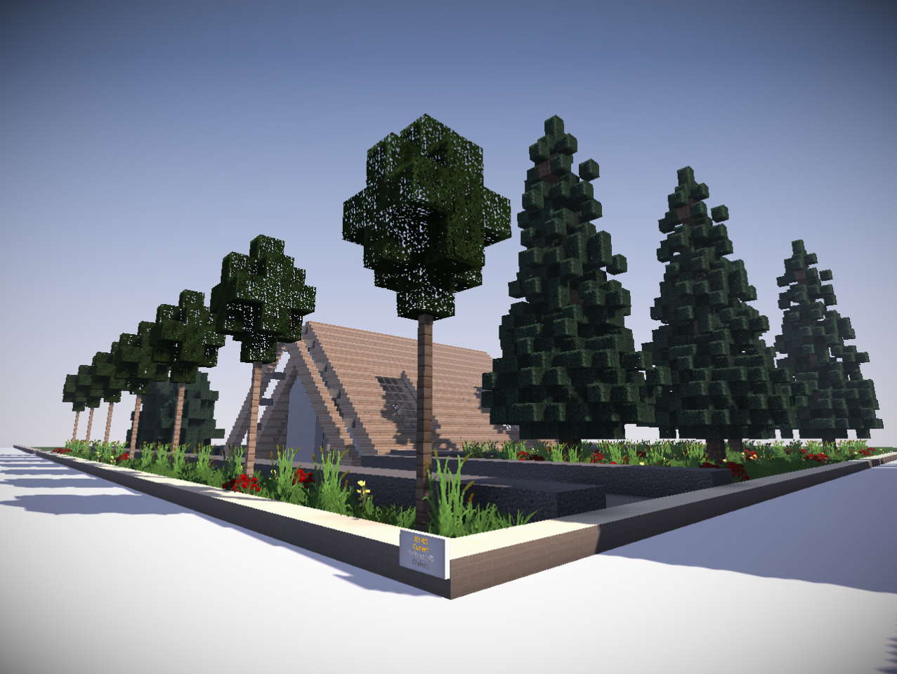 Ultra Modern A-Frame House Minecraft Map